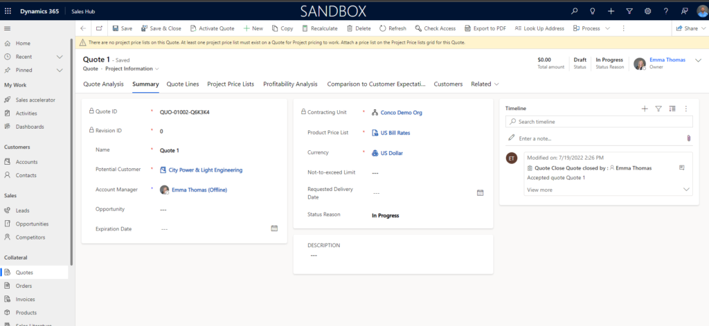 Reopen a Quote in Dynamics 365 with Power Automate | Opal Blog
